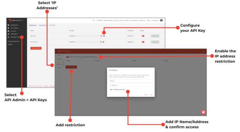 Restricting your API Keys by IP Address – One Auto API Documentation & Knowledge Base